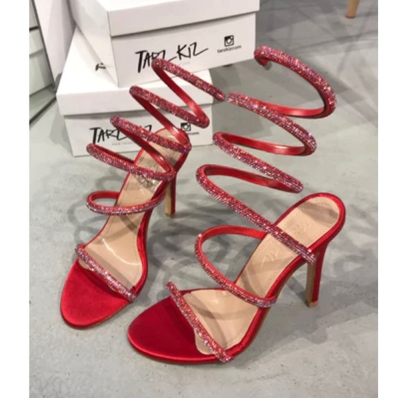 Shoes | Sexy Red Wrap Around Heels | Poshmark